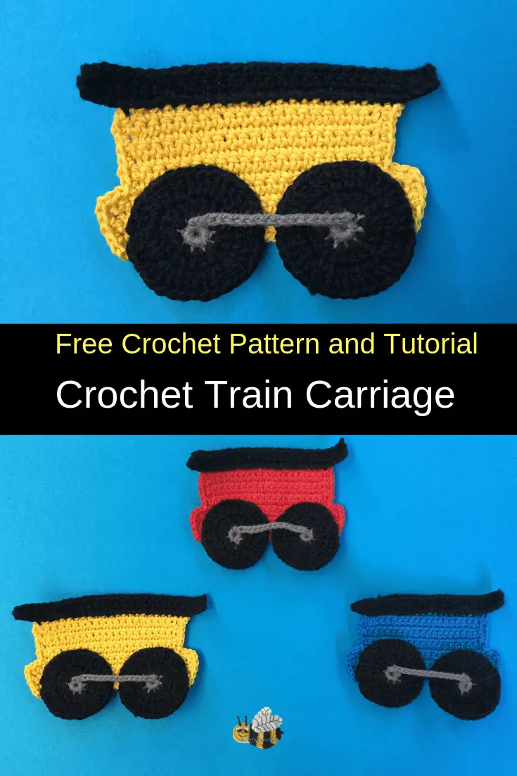 Crochet Pattern for Train Carriage Appliqué • Kerri's Crochet