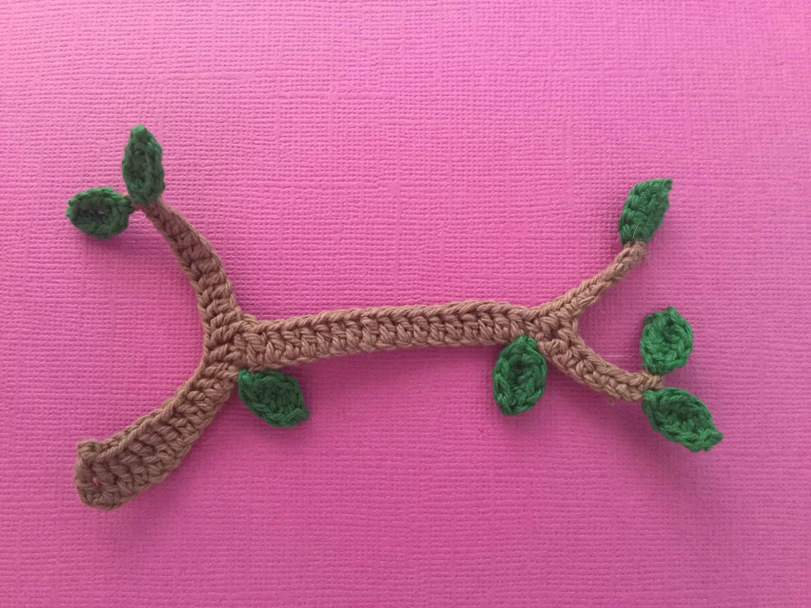 crochet-branch-with-leaves • Kerri's Crochet