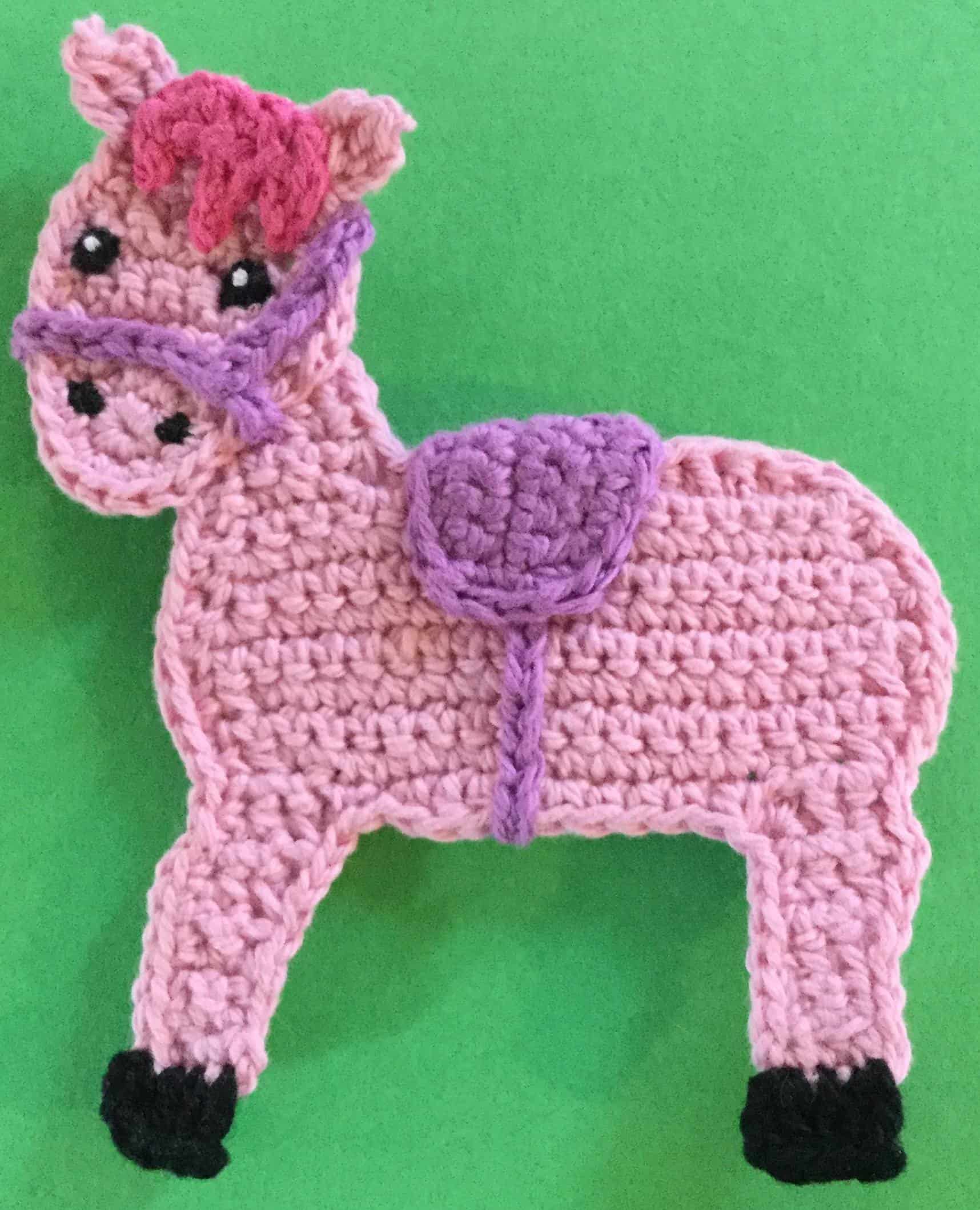 crochet-rocking-horse-body-with-saddle • Kerri's Crochet
