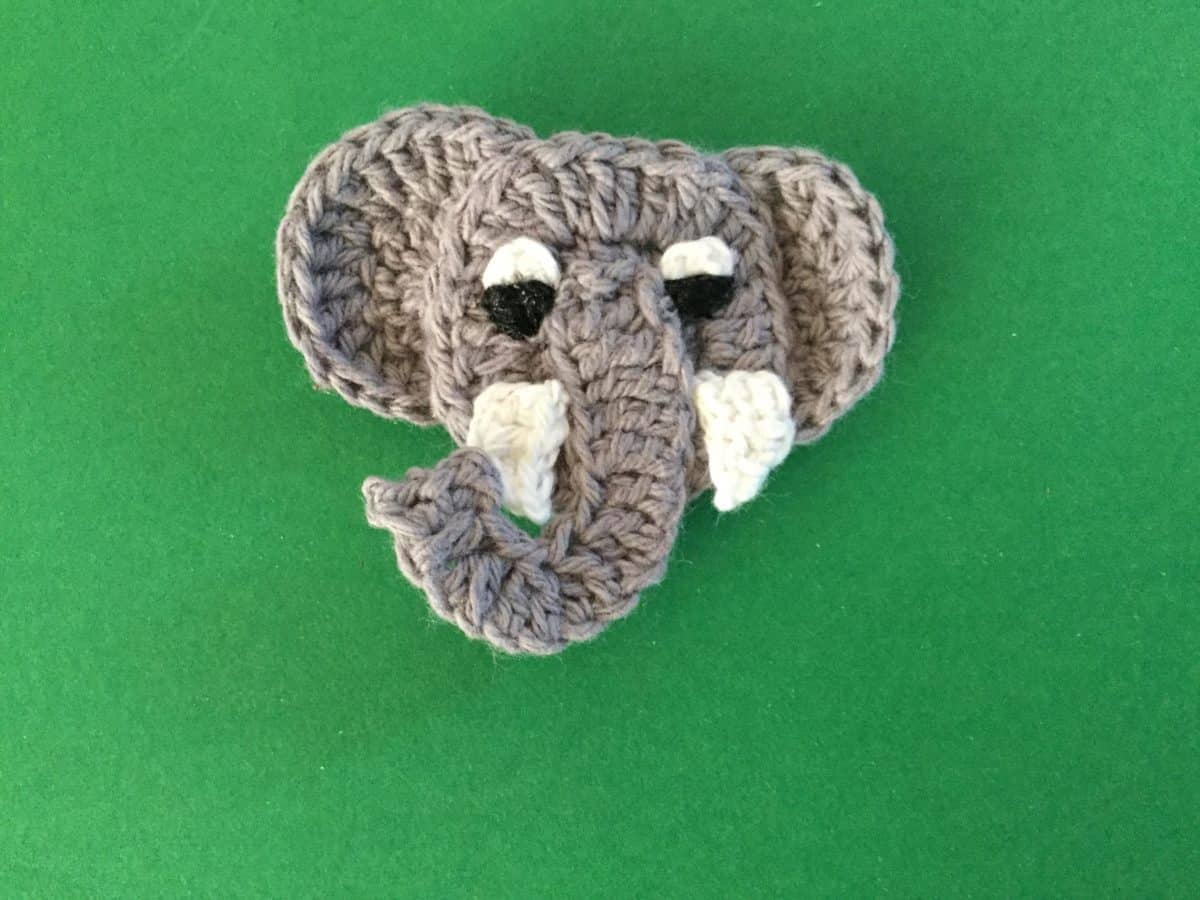 Crochet pattern for Elephant applique • Kerri's Crochet
