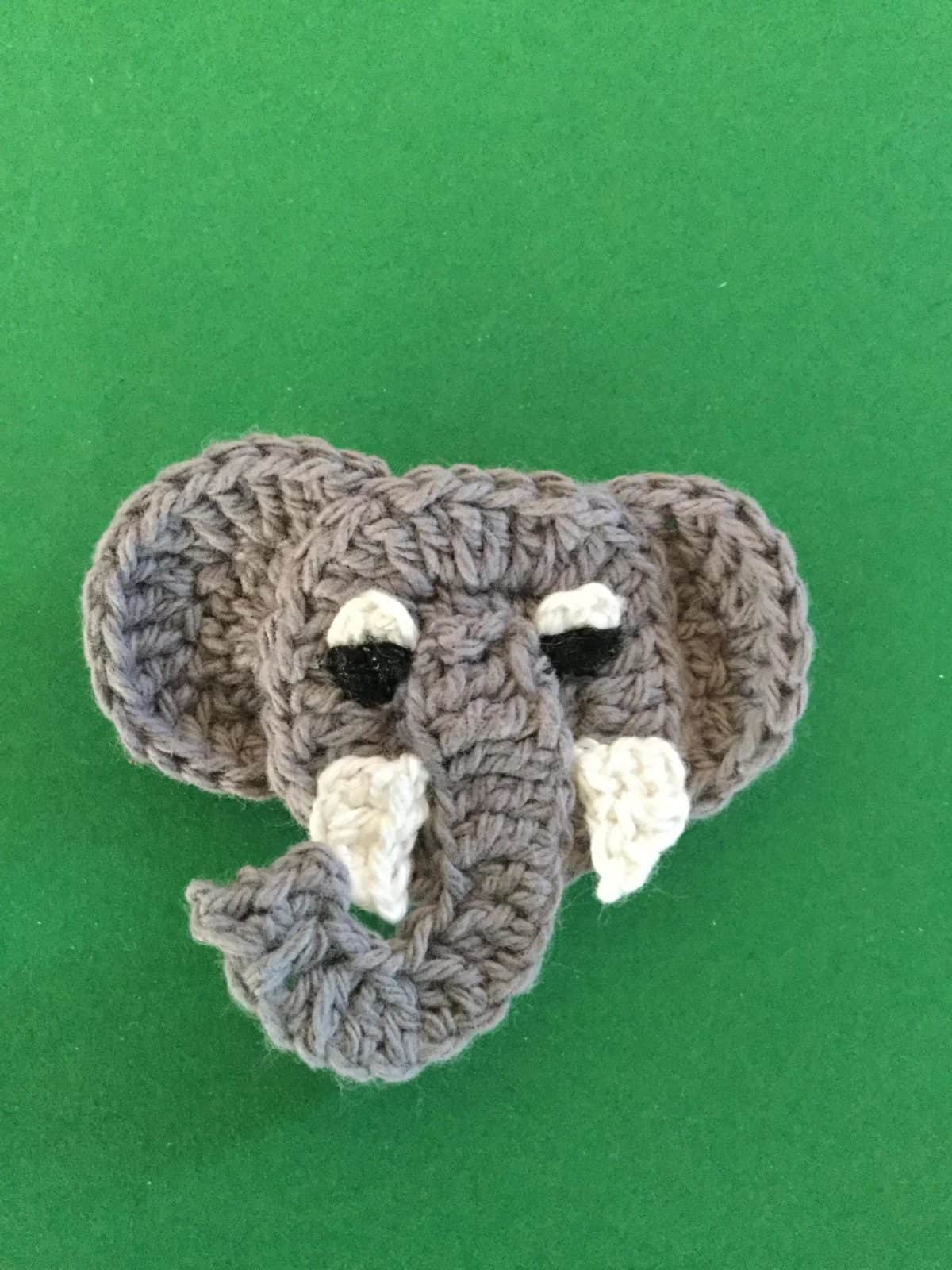 Crochet pattern for Elephant applique • Kerri's Crochet