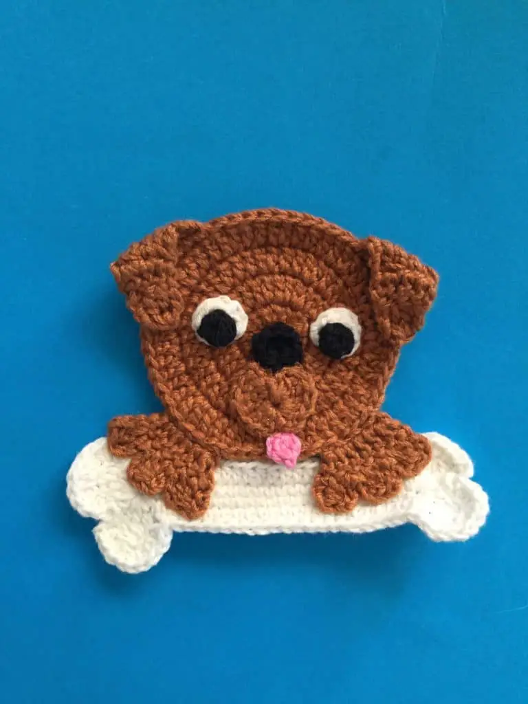Crochet Dog with a bone tutorial and pattern • Kerri's Crochet