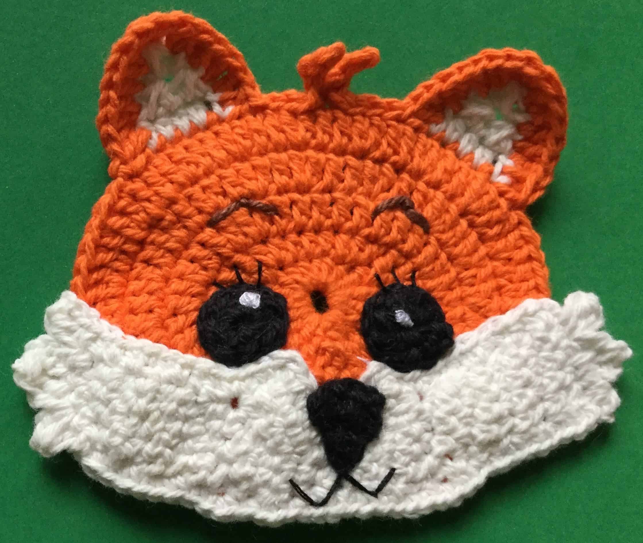 crochet-baby-fox-head-with-eyebrows • Kerri's Crochet