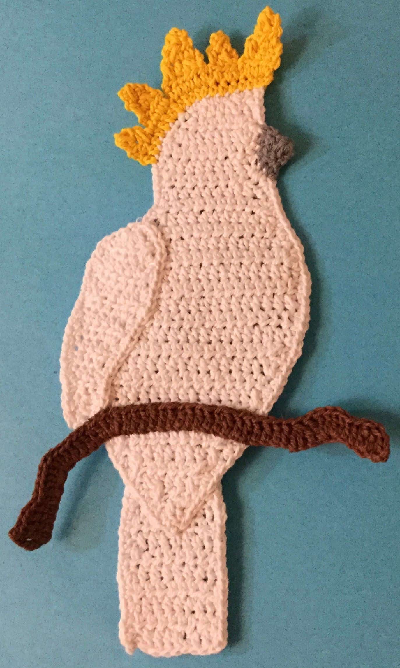 crochet-cockatoo-body-with-branch • Kerri's Crochet