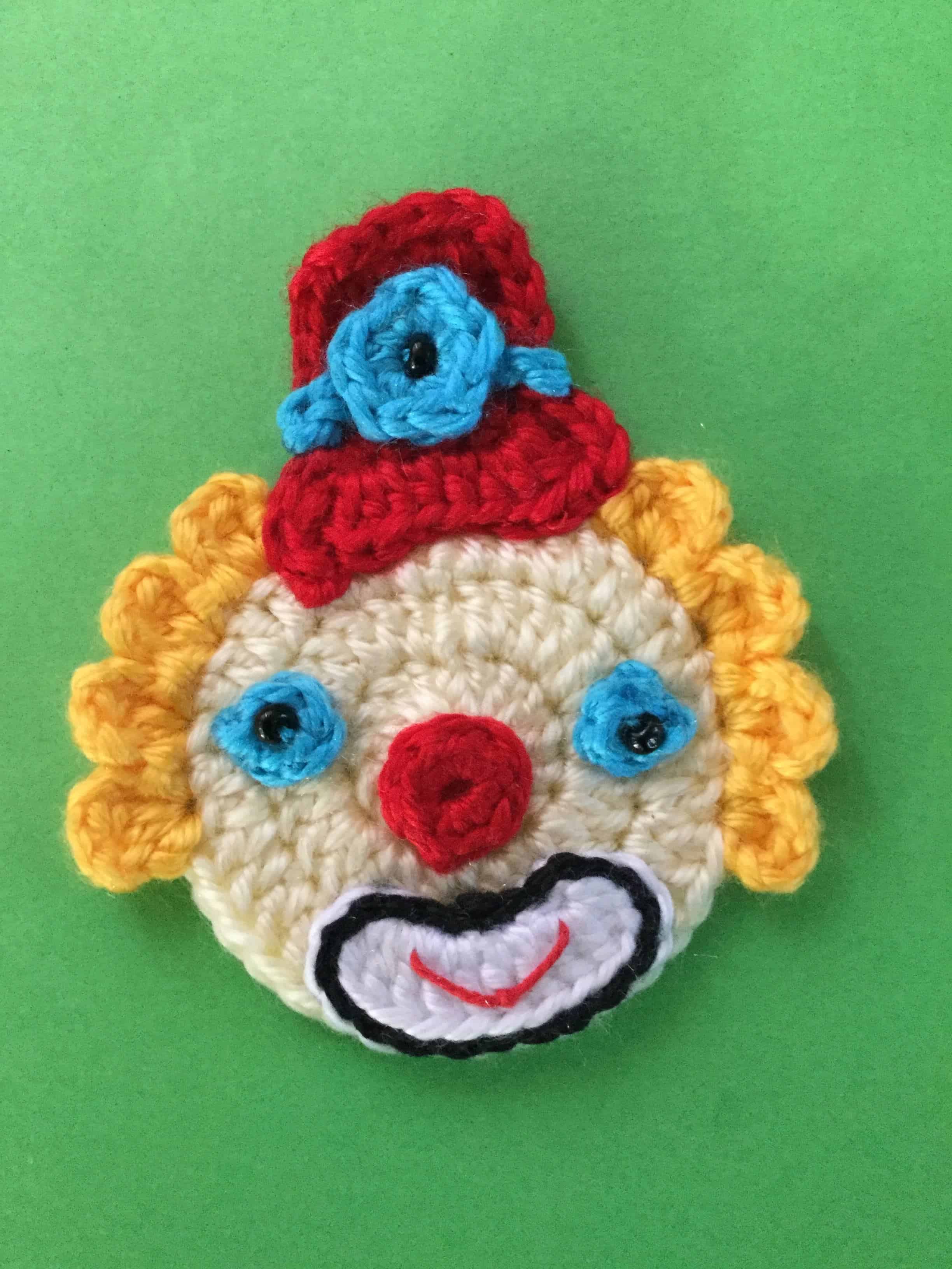 finished-crochet-clown-with-tophat-portrait • Kerri's Crochet