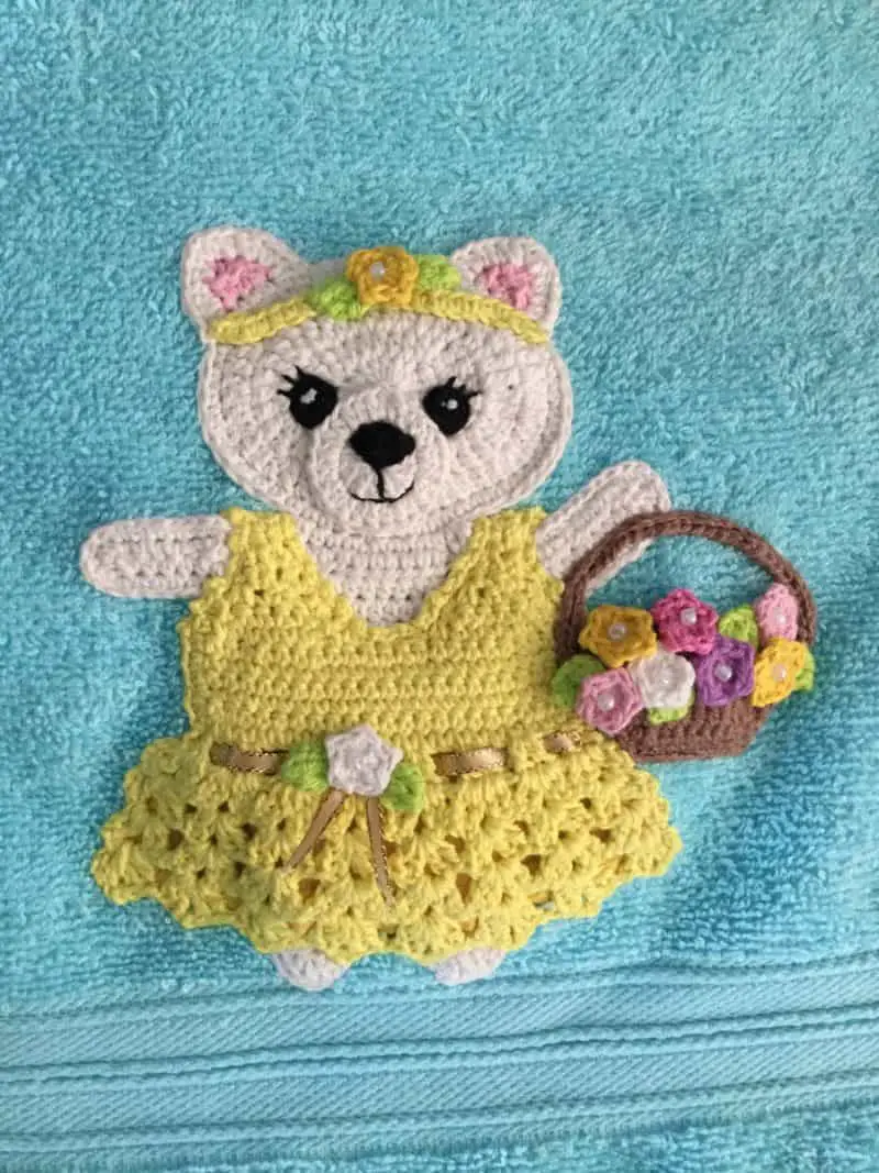 Teddy Bear with Dress and Accessories Crochet Pattern • Kerri's Crochet