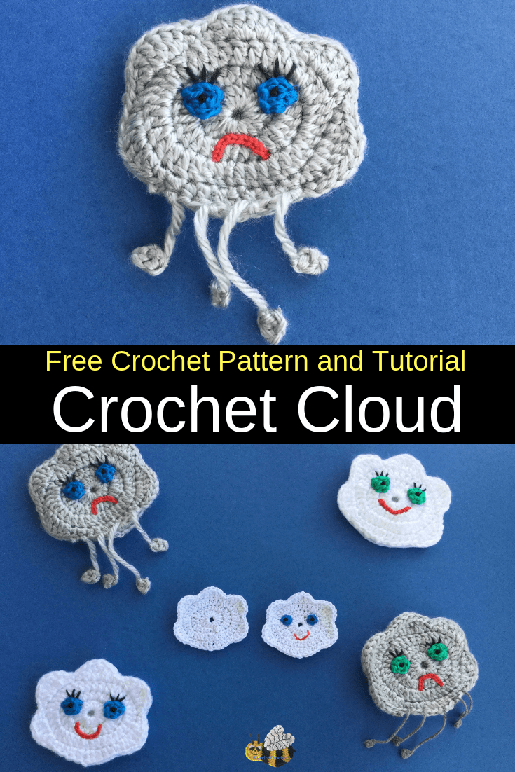 Crochet Cloud Applique and Finger Puppet Pattern (UK Version) • Kerri's ...