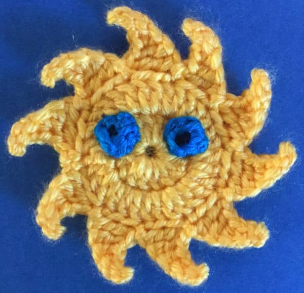 Crochet Sun Applique and Finger Puppet Pattern • Kerri's Crochet