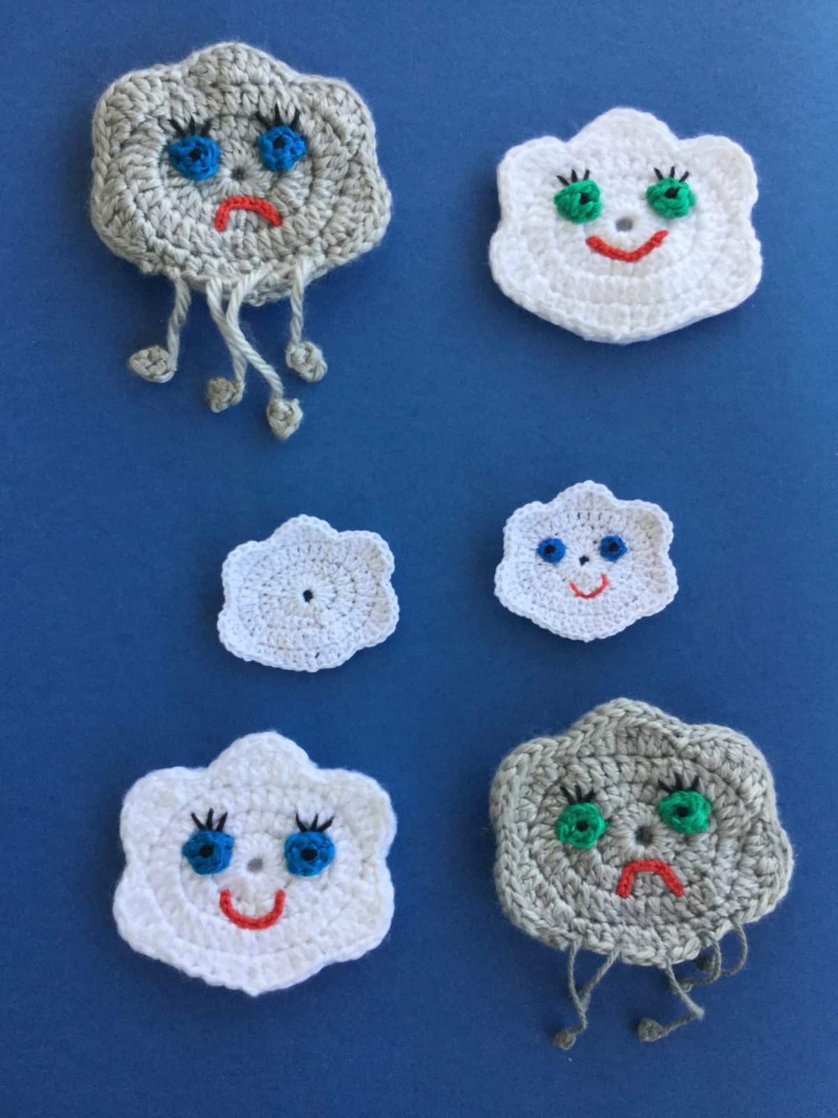 Crochet Cloud Applique and Finger Puppet Pattern • Kerri's Crochet