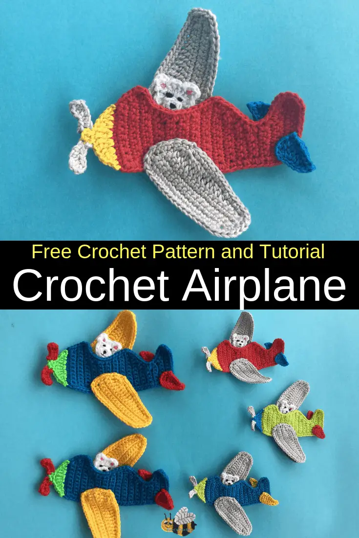 Airplane Crochet Applique Pattern (UK Version) • Kerri's Crochet