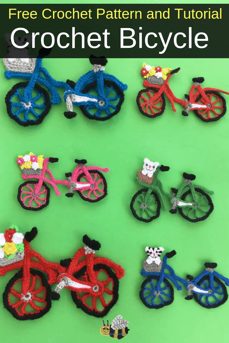 Crochet Bicycle Applique Pattern • Kerri's Crochet