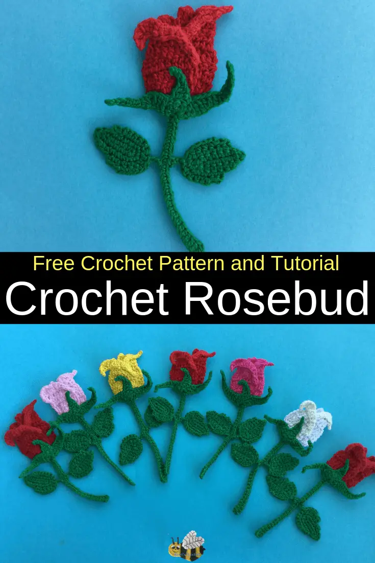 Crochet Rosebud Pattern (UK Version) • Kerri's Crochet