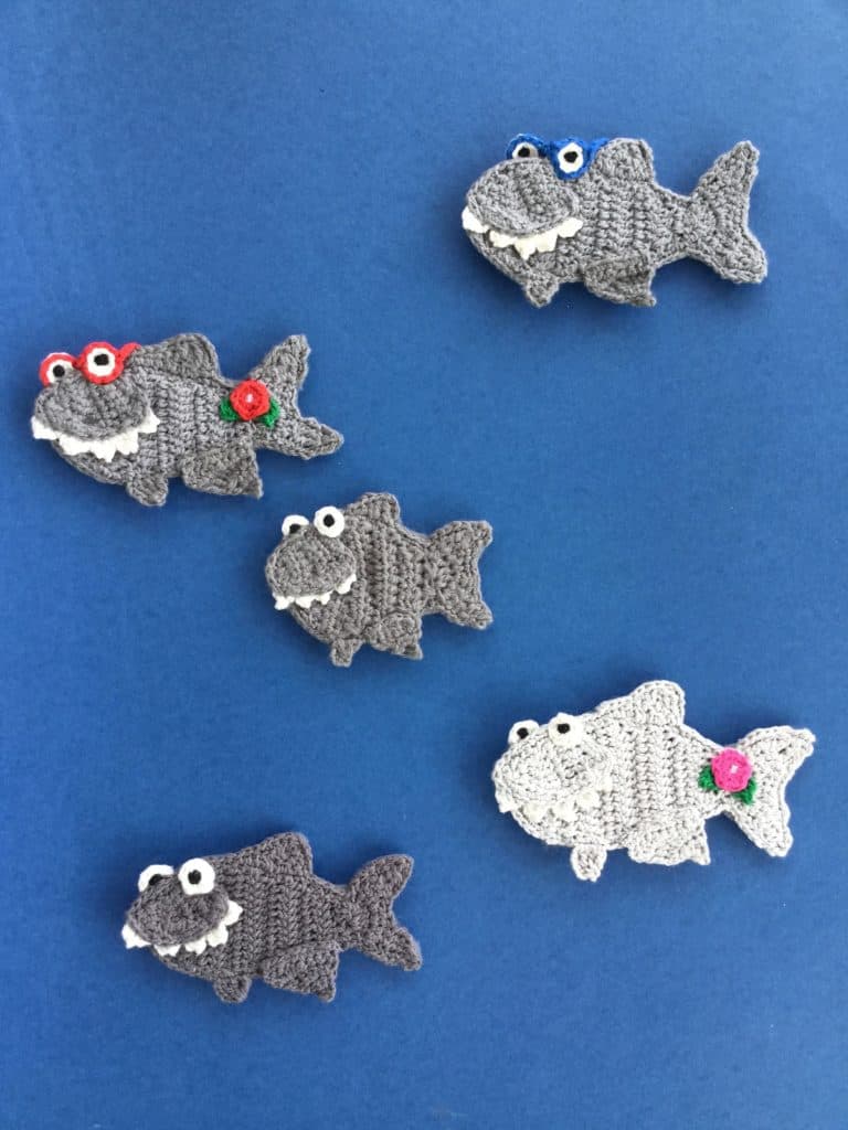 Shark Crochet Applique Pattern • Kerri's Crochet