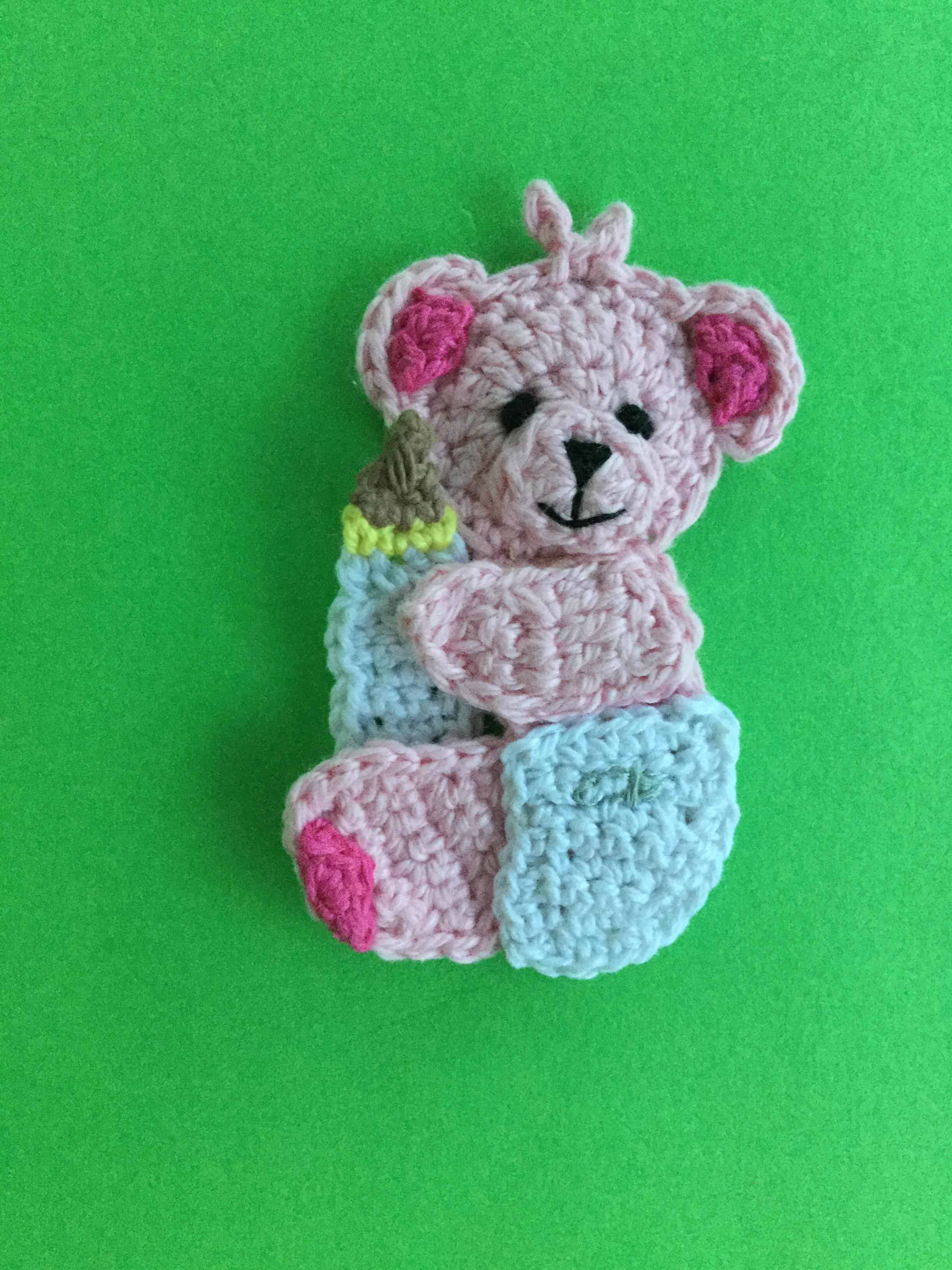 Crochet Baby Teddy Bear Applique Pattern • Kerri's Crochet