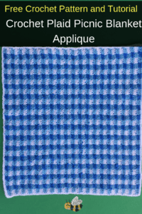 Plaid Picnic Blanket Crochet Applique Pattern • Kerri's Crochet