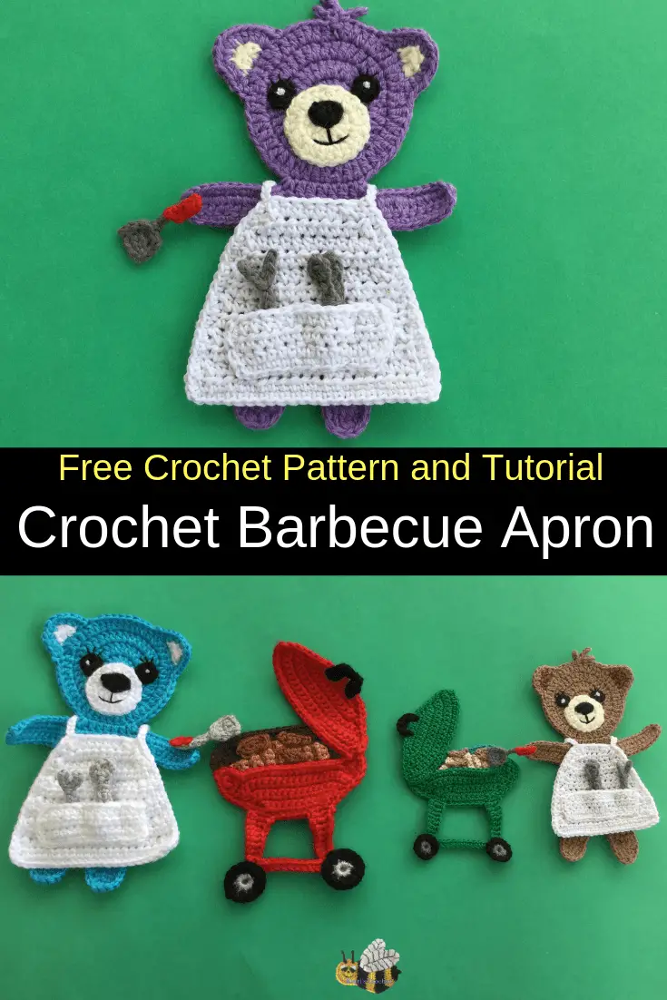 Barbecue Apron for Teddy Bear Crochet Pattern • Kerri's Crochet