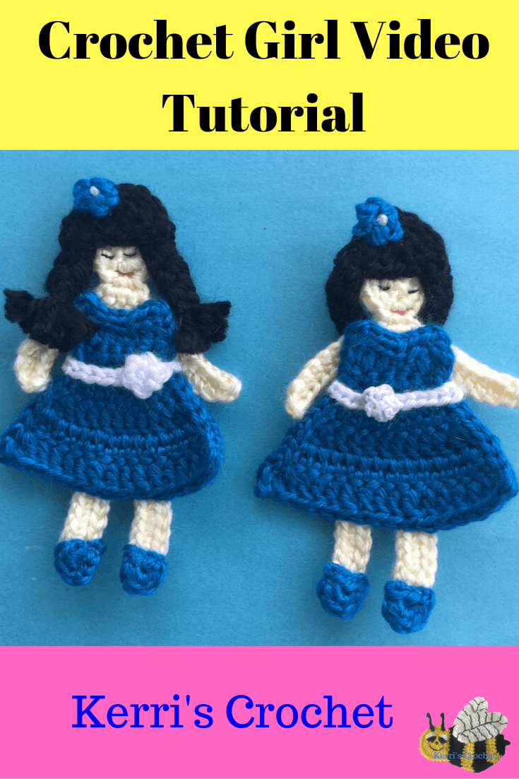 Girl Crochet Applique Tutorial • Kerri's Crochet