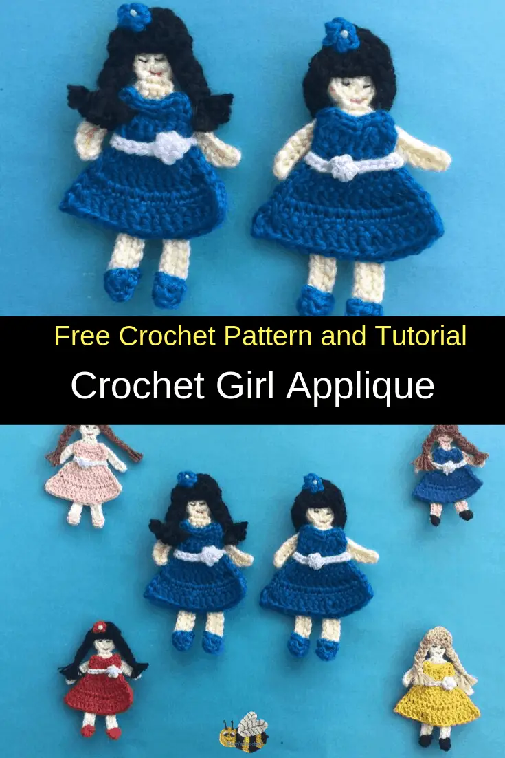 Girl Crochet Applique Pattern • Kerri's Crochet