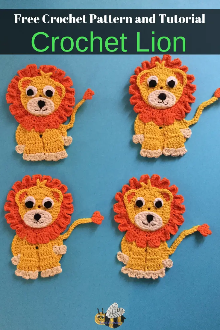 Crochet Lion Pattern (UK Version) • Kerri's Crochet