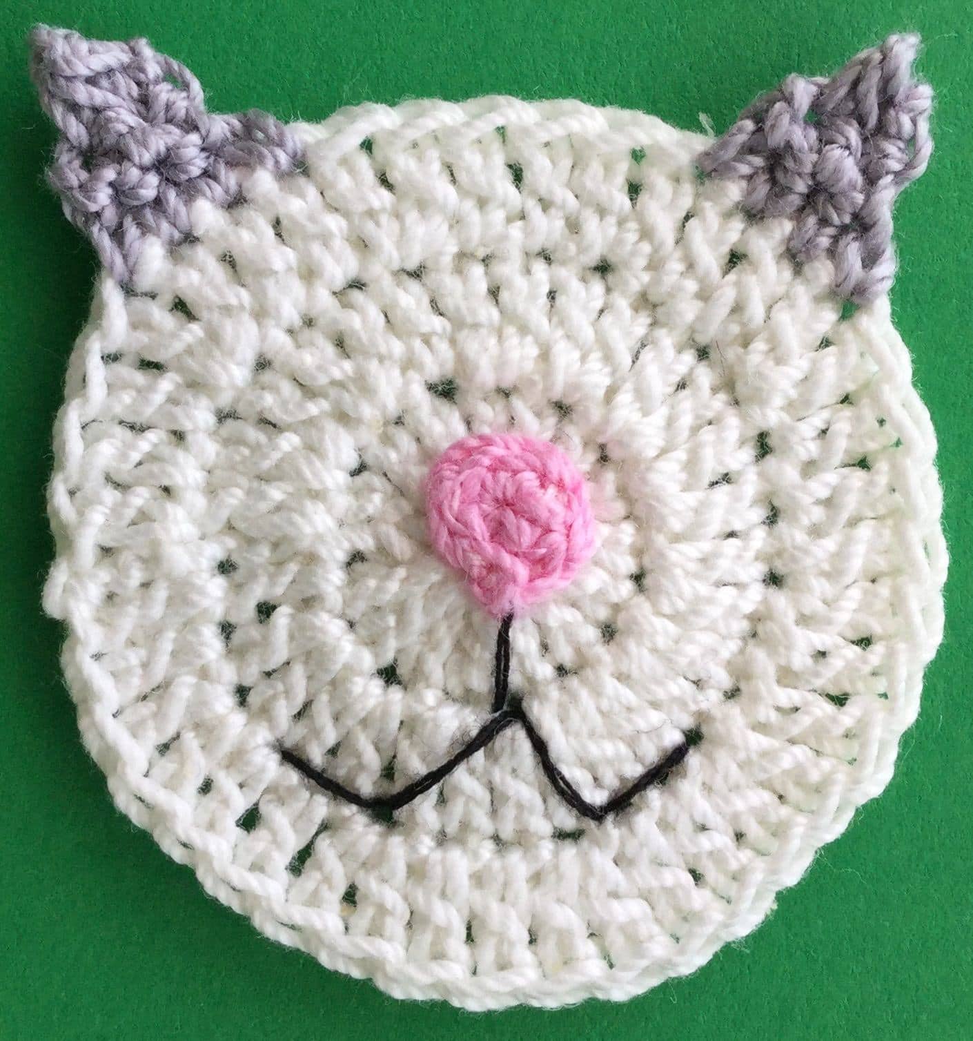 crochet-easy-cat-2-ply-head-with-mouth • Kerri's Crochet