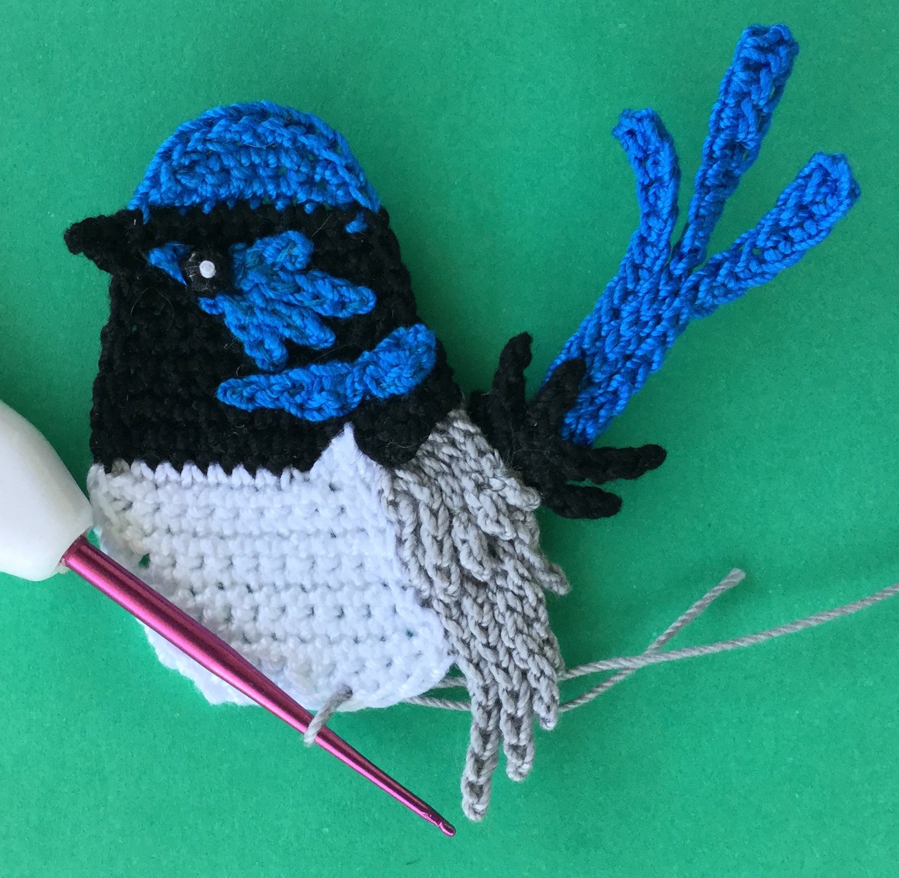 Crochet Blue Wren Pattern • Kerri's Crochet