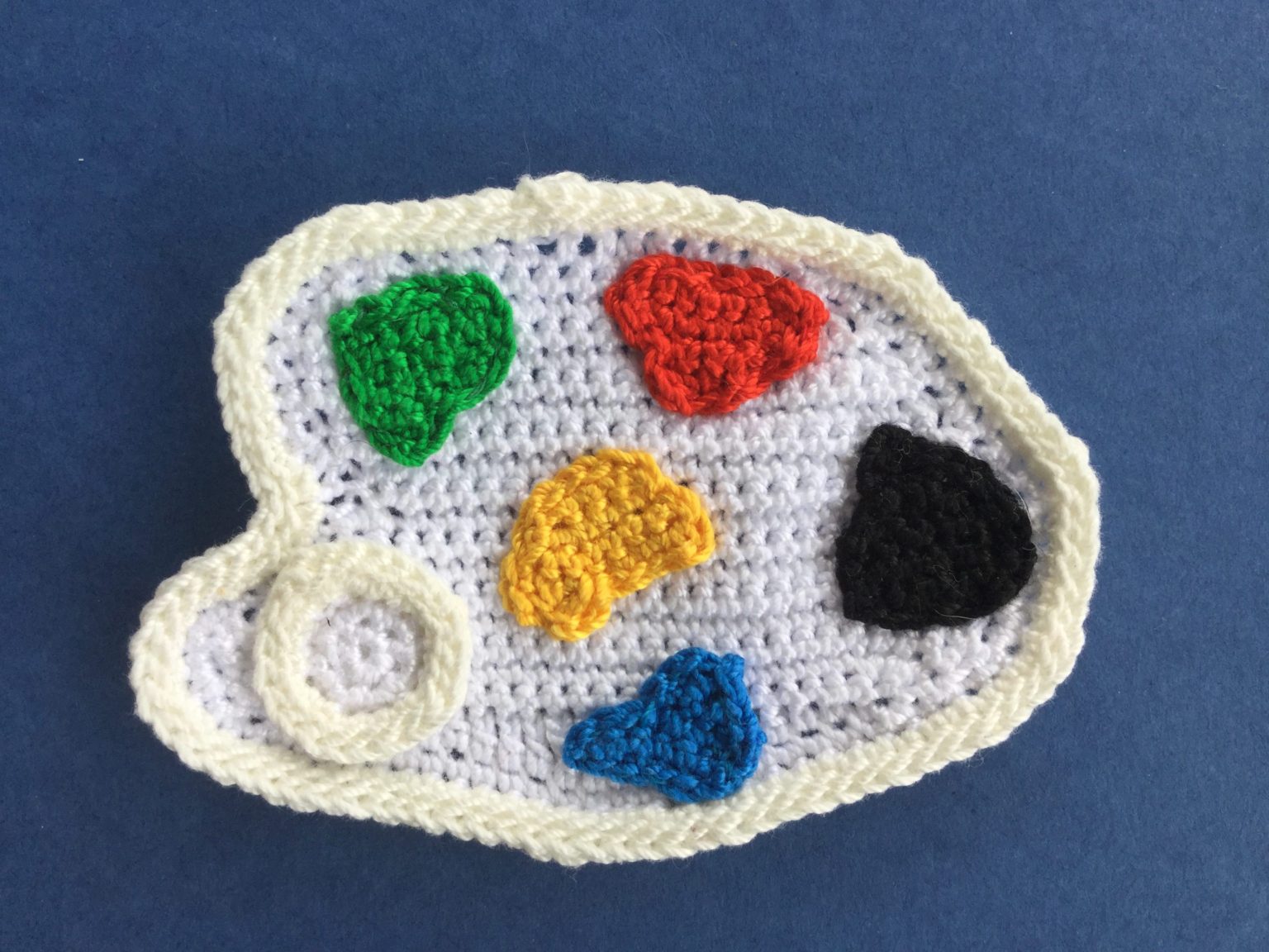 Crochet Paintbrush and Paint Palette Pattern • Kerri's Crochet