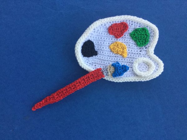 Crochet Paintbrush and Paint Palette Pattern • Kerri's Crochet