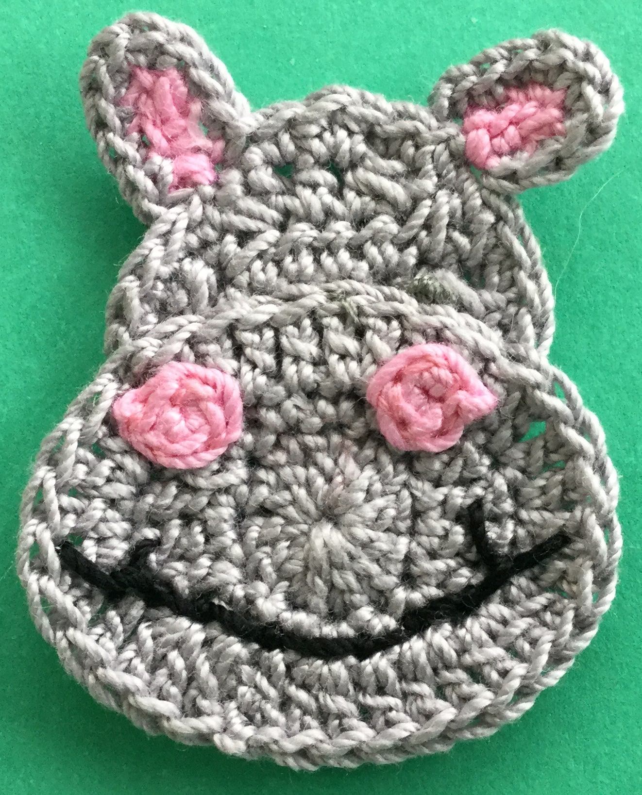 crochet-easy-hippo-2-ply-head-with-muzzle • Kerri's Crochet