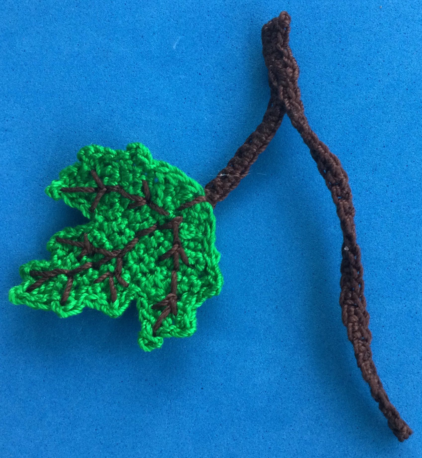 crochet-grapes-2-ply-leaf-with-stalk • Kerri's Crochet