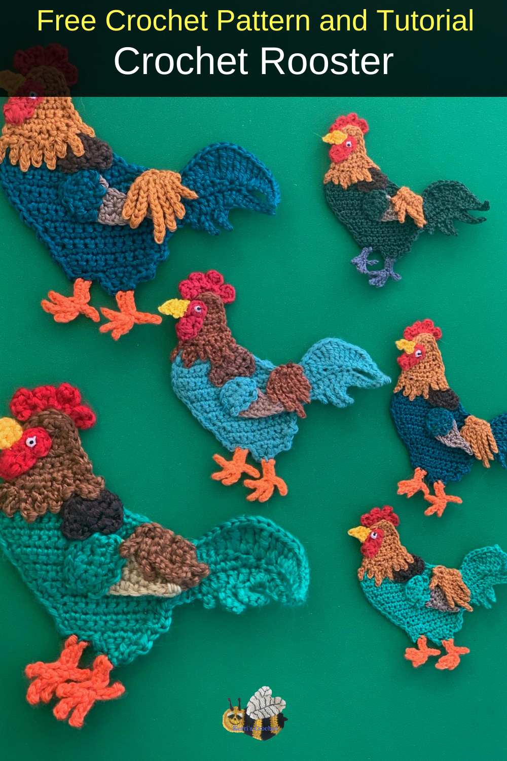 Crochet Rooster Pattern • Kerri's Crochet