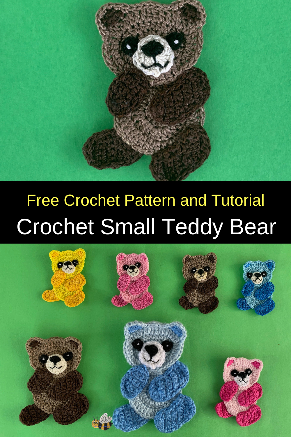 Crochet Small Teddy Bear Pattern • Kerri's Crochet