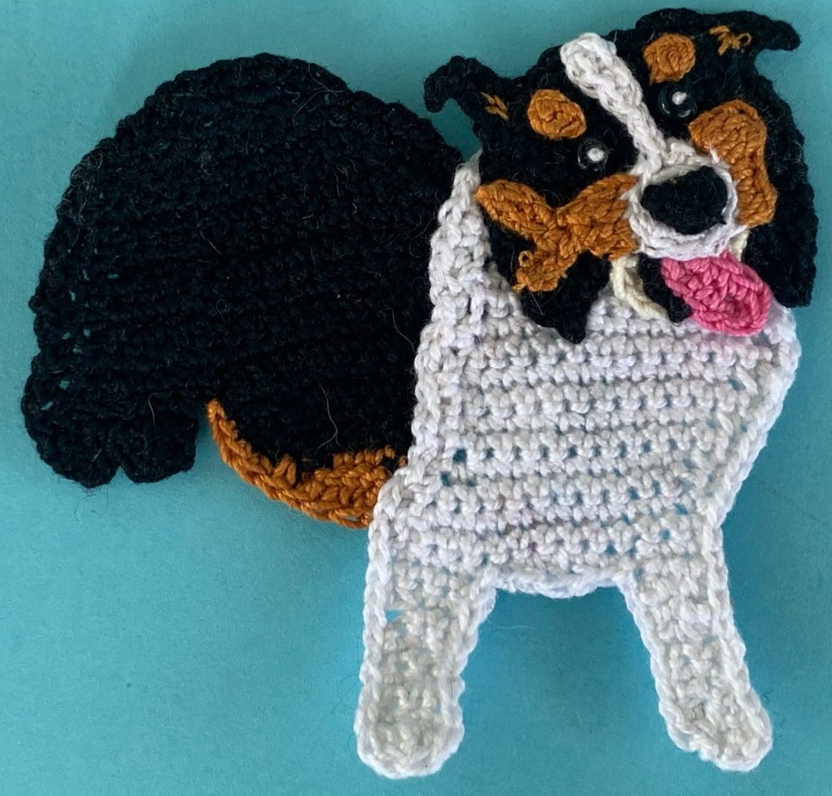 crochet-tri-colored-border-collie-2-ply-body-with-head • Kerri's Crochet