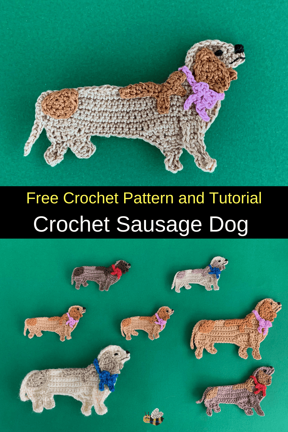 Crochet Sausage Dog Pattern • Kerri's Crochet