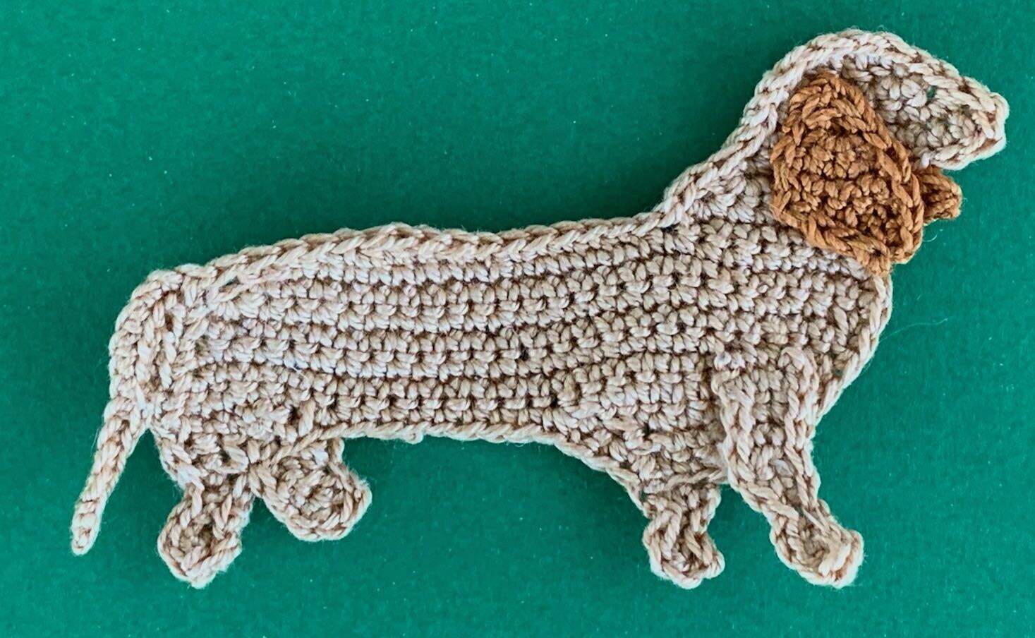 crochet-sausage-dog-2-ply-tail-stitched • Kerri's Crochet