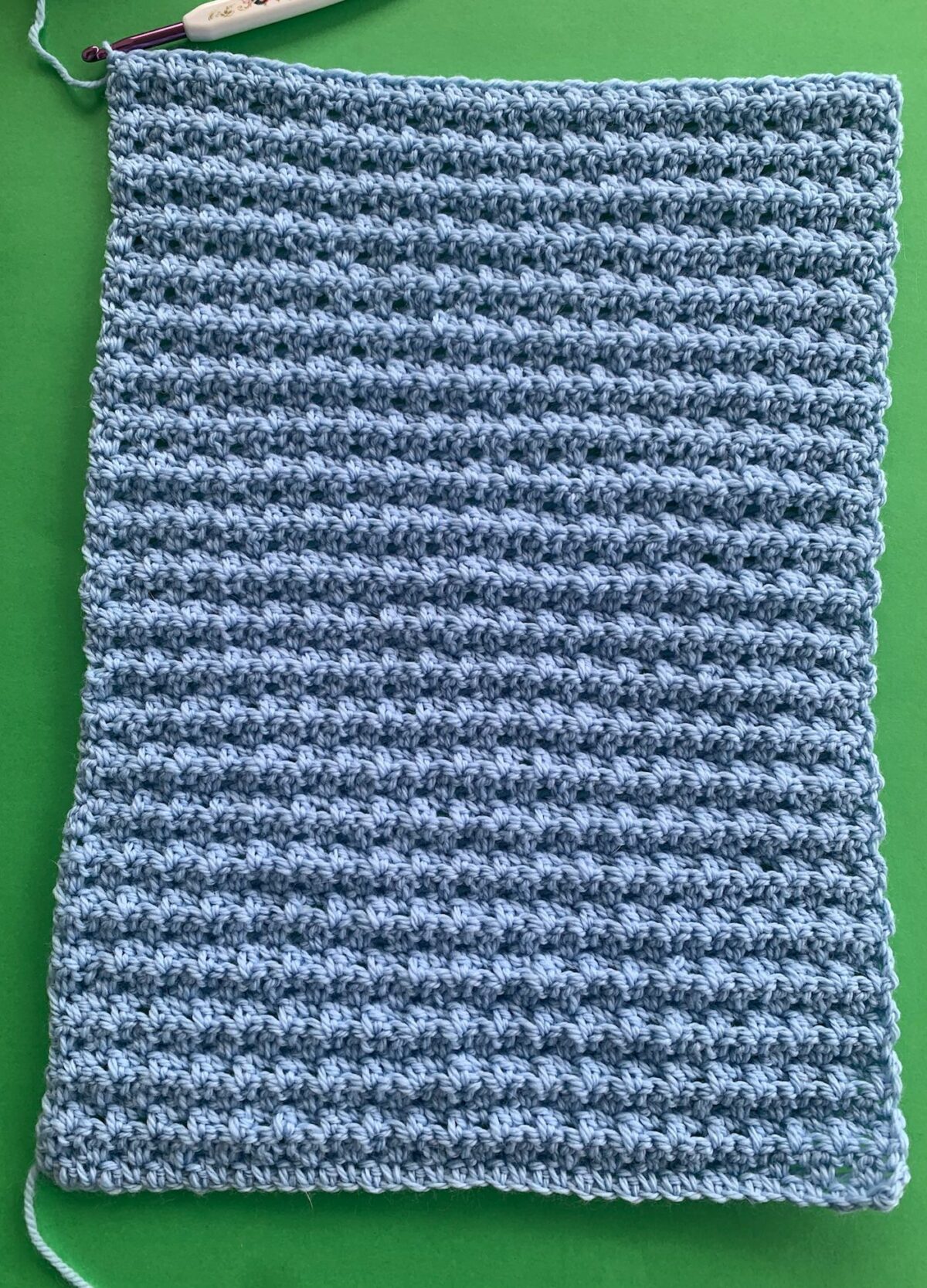 Crochet Baby Blanket with Picture Panel Pattern • Kerri's Crochet