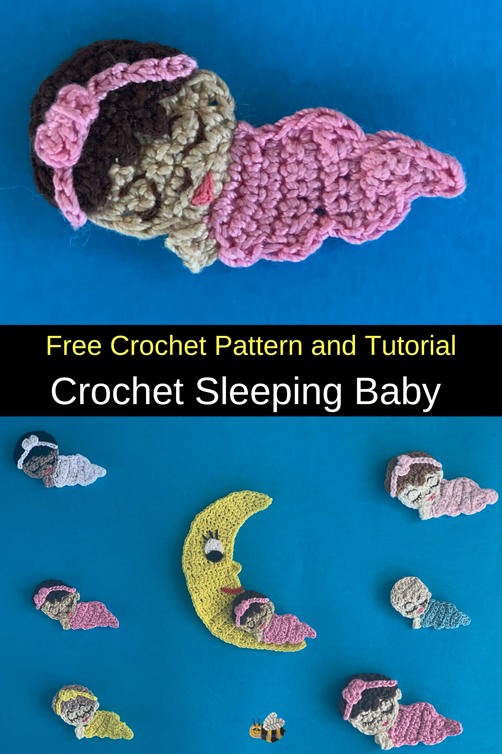 Crochet Sleeping Baby Pattern • Kerri's Crochet