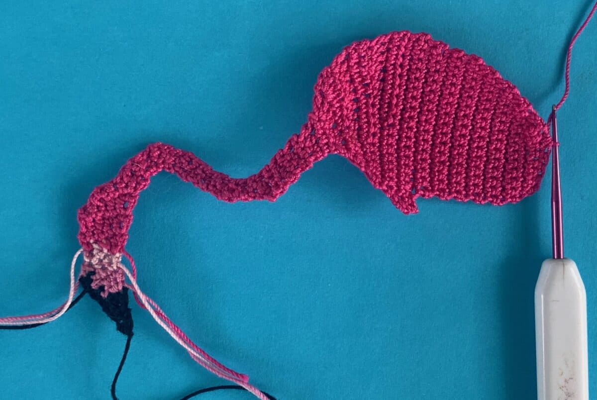 Crochet Bending Flamingo Pattern • Kerri's Crochet