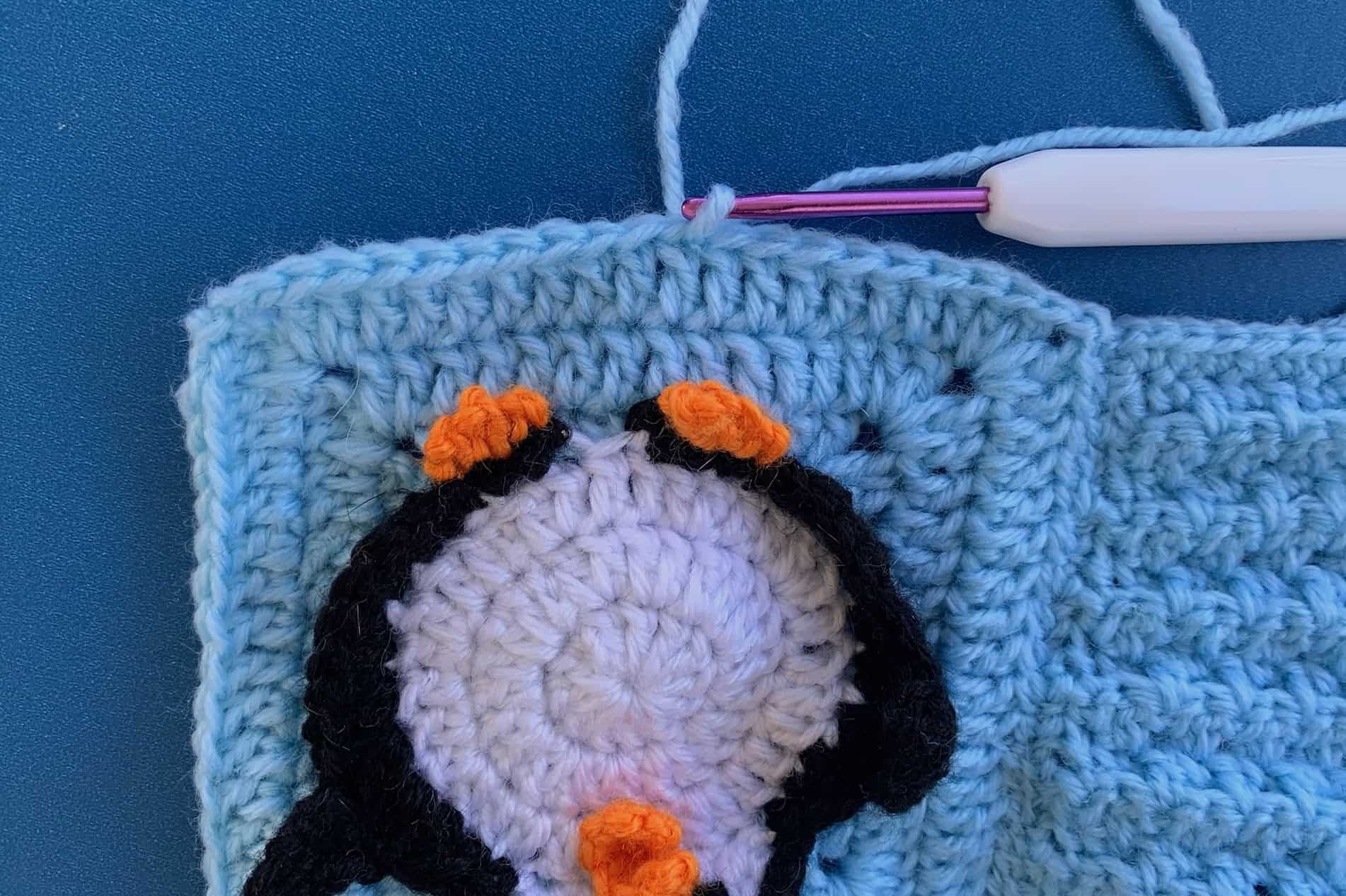 Crochet Penguin Baby Blanket Pattern • Kerri's Crochet